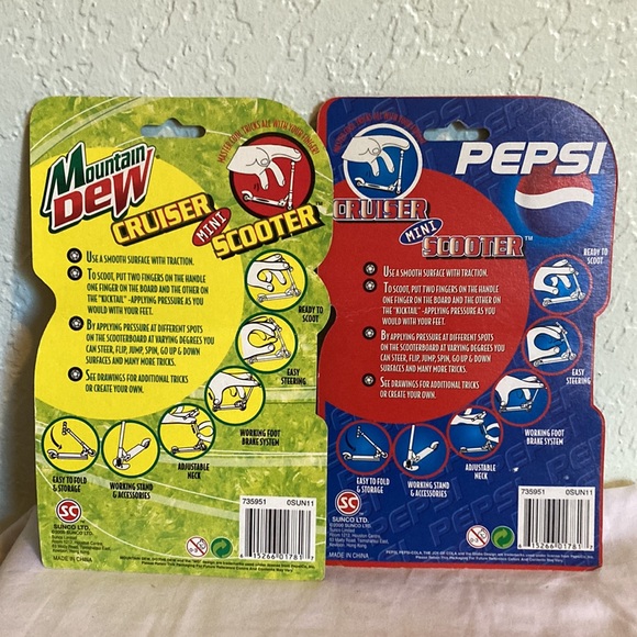 sunco | Toys | Mountain Dew And Pepsi Cruiser Mini Scooter Toy Sunco ...